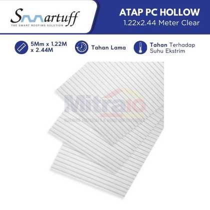 Jual Smartuff Atap Polycarbonat 1.22x2.44 Meter Clear