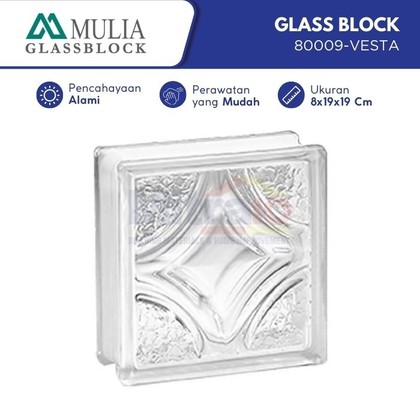 Jual Mulia Glass Block 80009-vesta 8x19x19 Cm