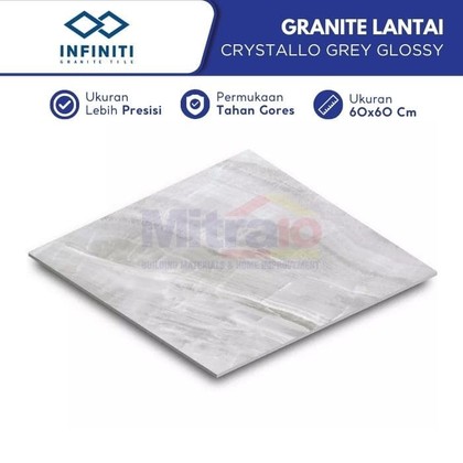 Jual Infiniti Granite Lantai Crystallo Grey Glossy 60x60 Cm