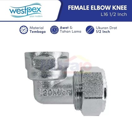 Jual Westpex Female Elbow Knee Air Panas Dan Dingin L16 1/2 Inch