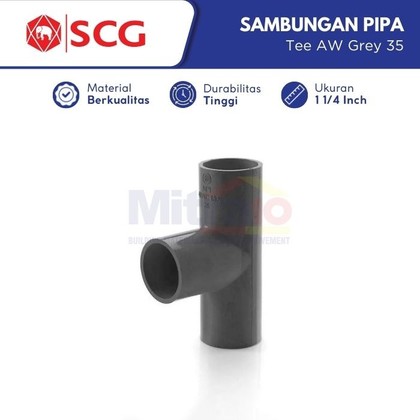 Jual Scg Tee Sambungan Pipa Pvc Aw Grey 35 1 1/4 Inch