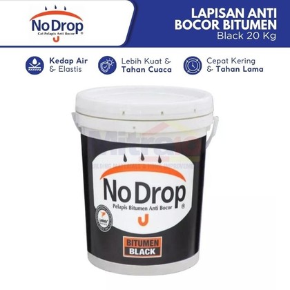 Jual No Drop Cat Lapisan Anti Bocor Bitumen Black 20 Kg