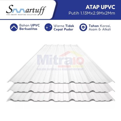 Jual Smartuff Lembaran Atap Asapvc 3 Lapisan 1.13Mx2.9Mx0.2M Putih