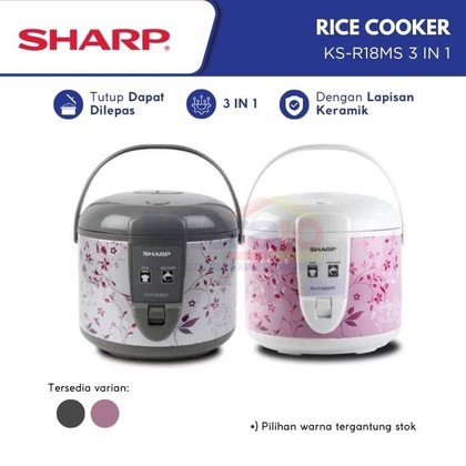 Jual Sharp Rice Cooker KS-R18MS 1.8 Liter Abu