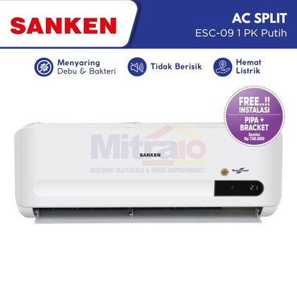 Jual Sanken Ac Split Standard ESC-09 1 PK Putih